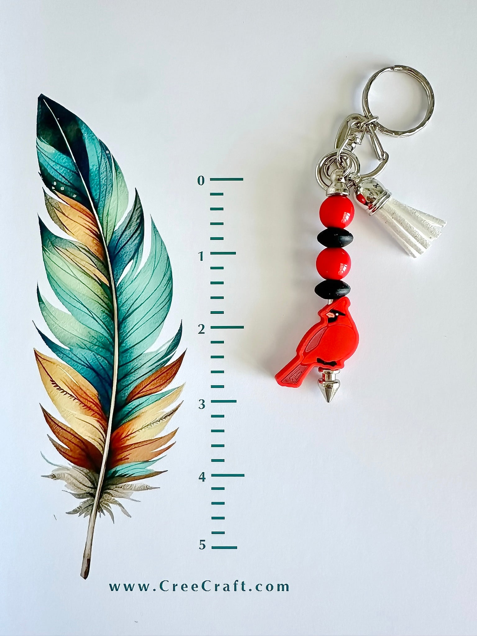 Bar Key Chain - Cardinal – Cree Craft