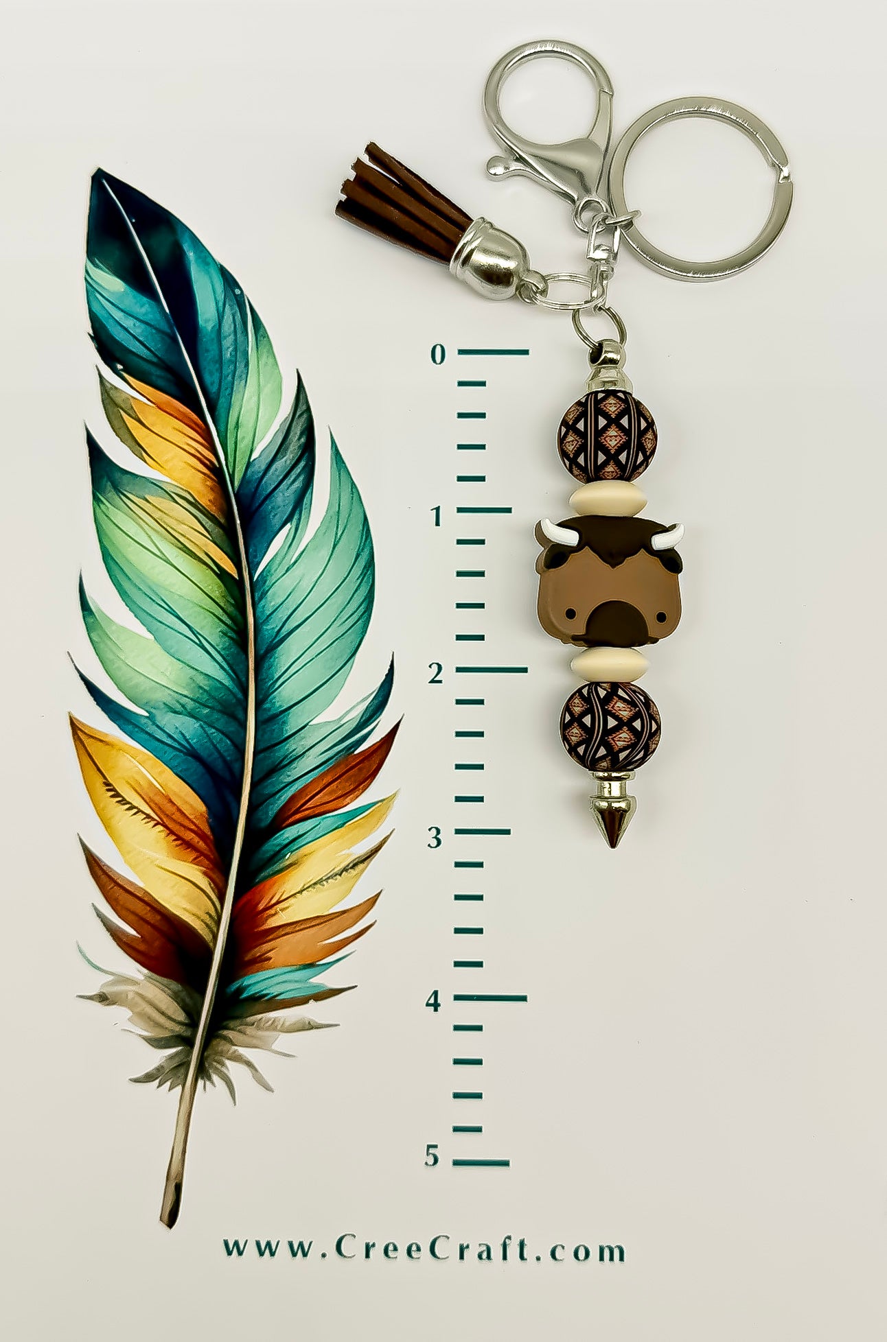 Bar Keychain - Bison – Cree Craft