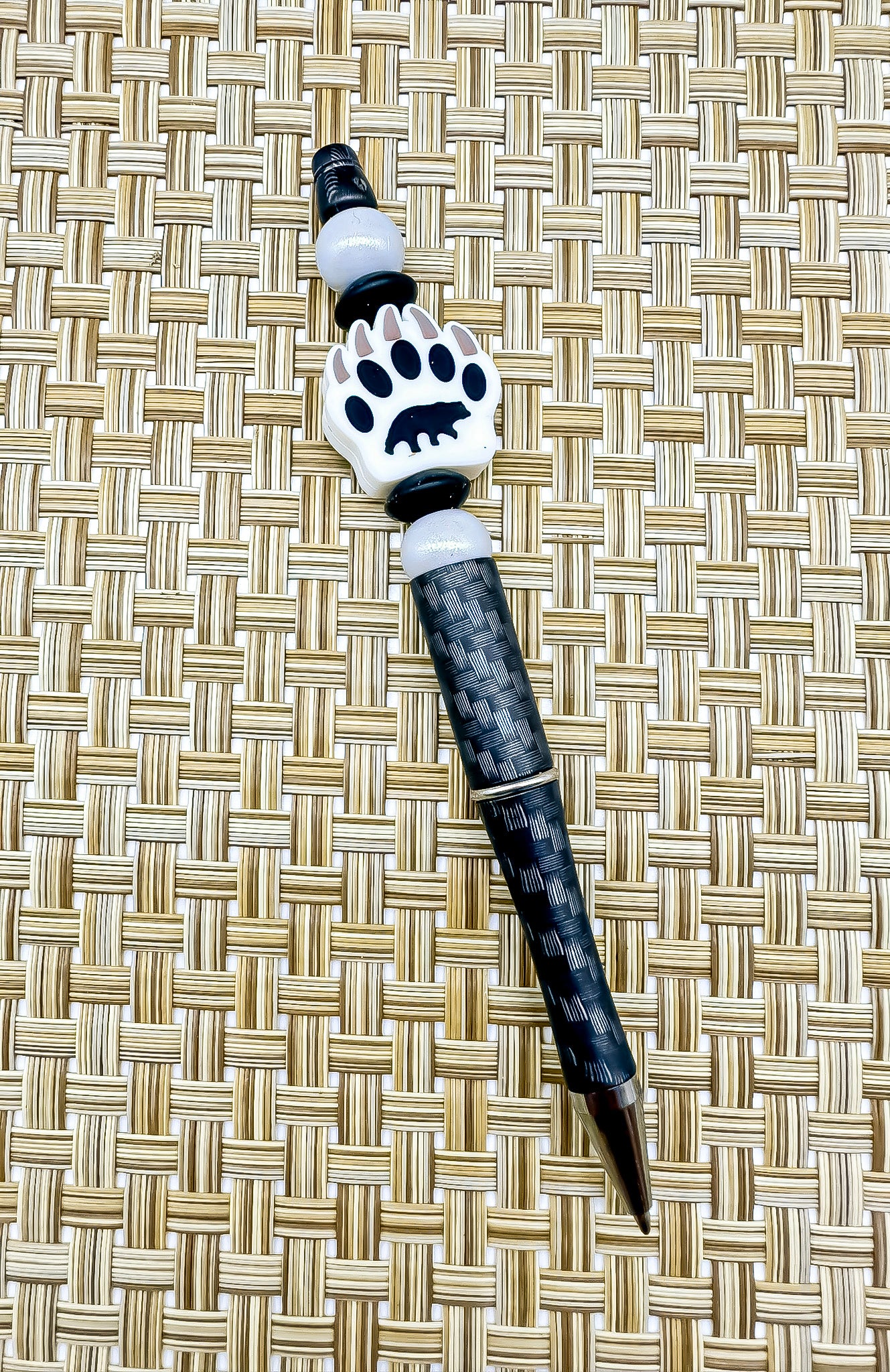 Beaded Ballpoint Pen - Bear Paw – Cree Craft