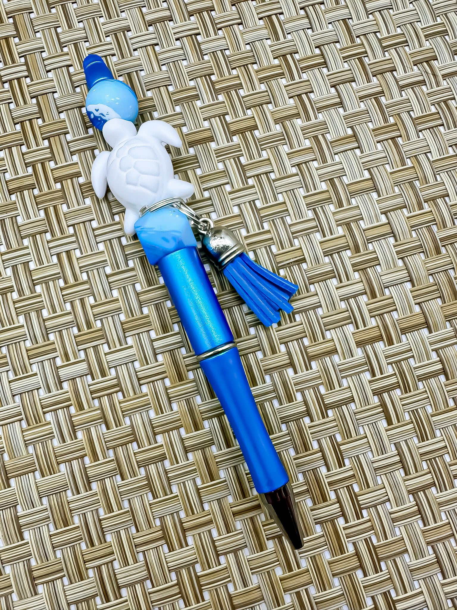 Beaded Ballpoint Pen - Turtle – Cree Craft