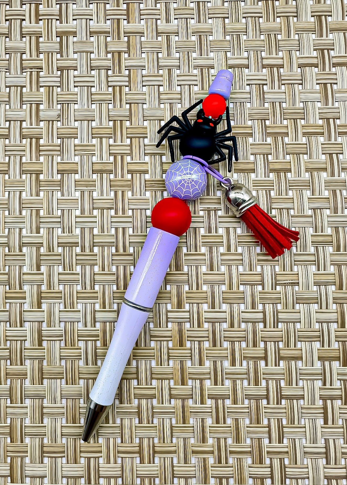 Beaded Ballpoint Pen - Spider – Cree Craft