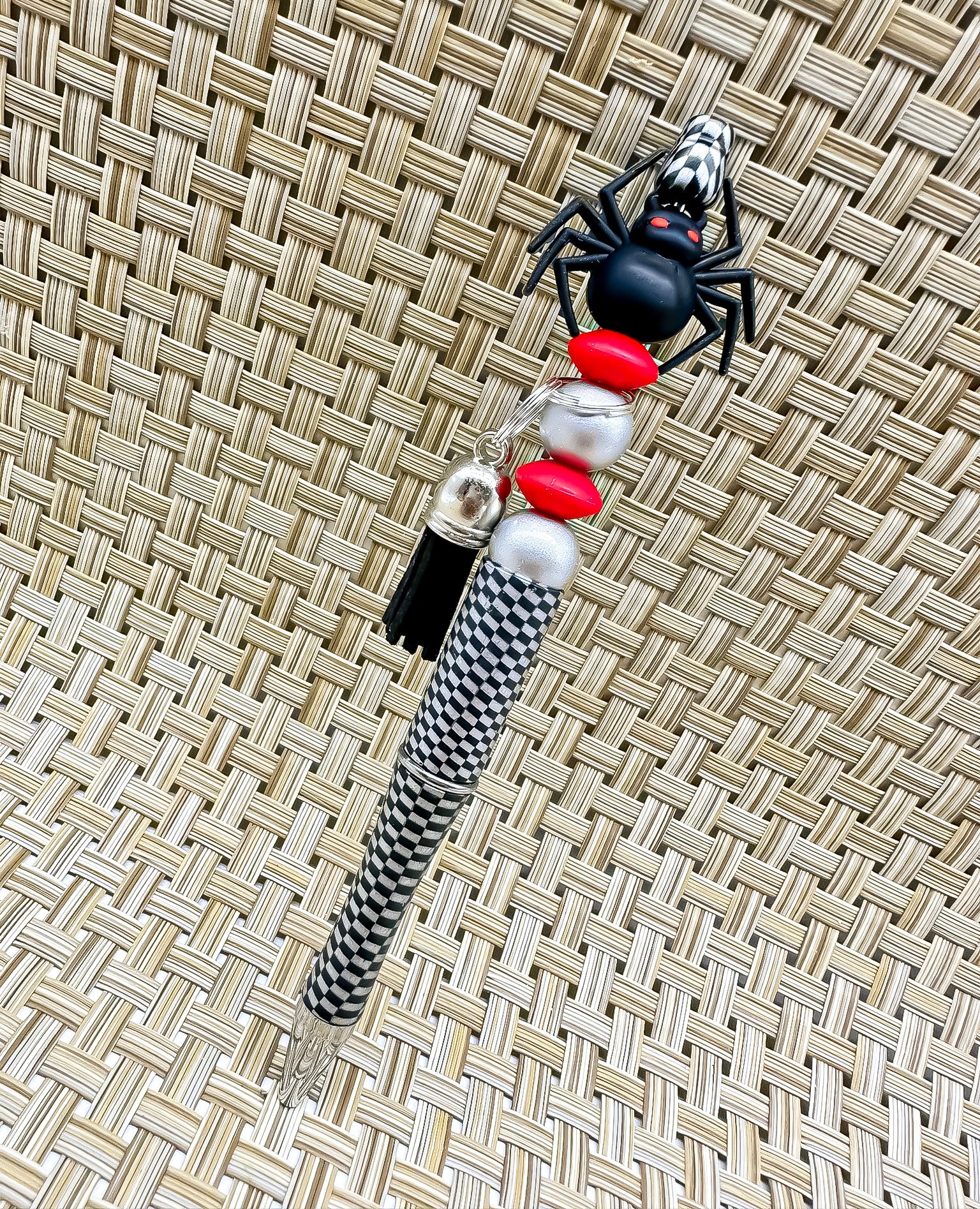 Beaded Ballpoint Pen - Spider – Cree Craft