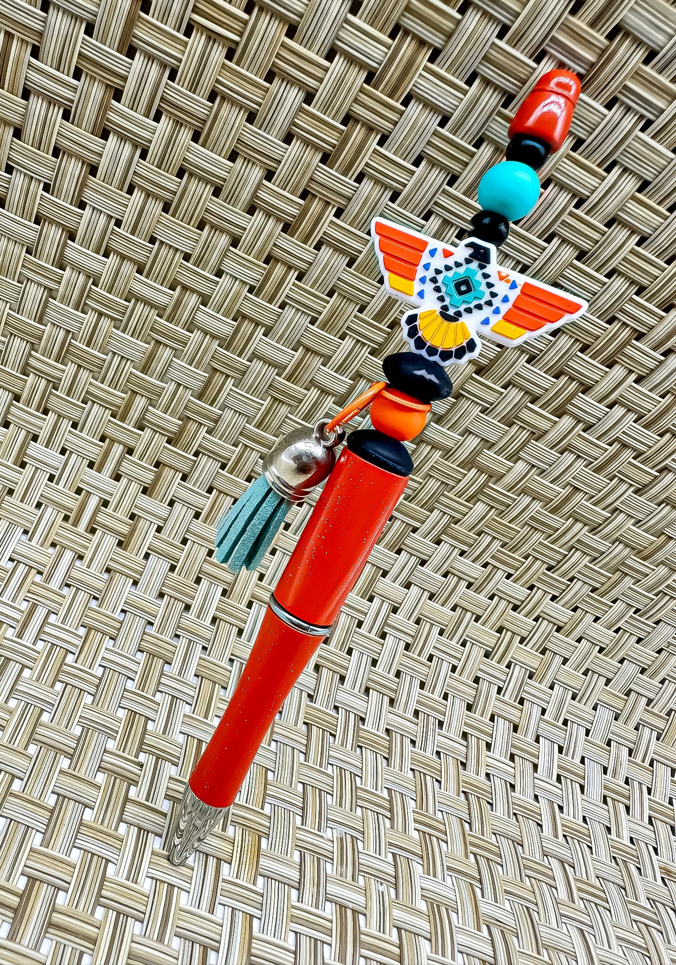 Beaded Ballpoint Pen - Thunderbird – Cree Craft