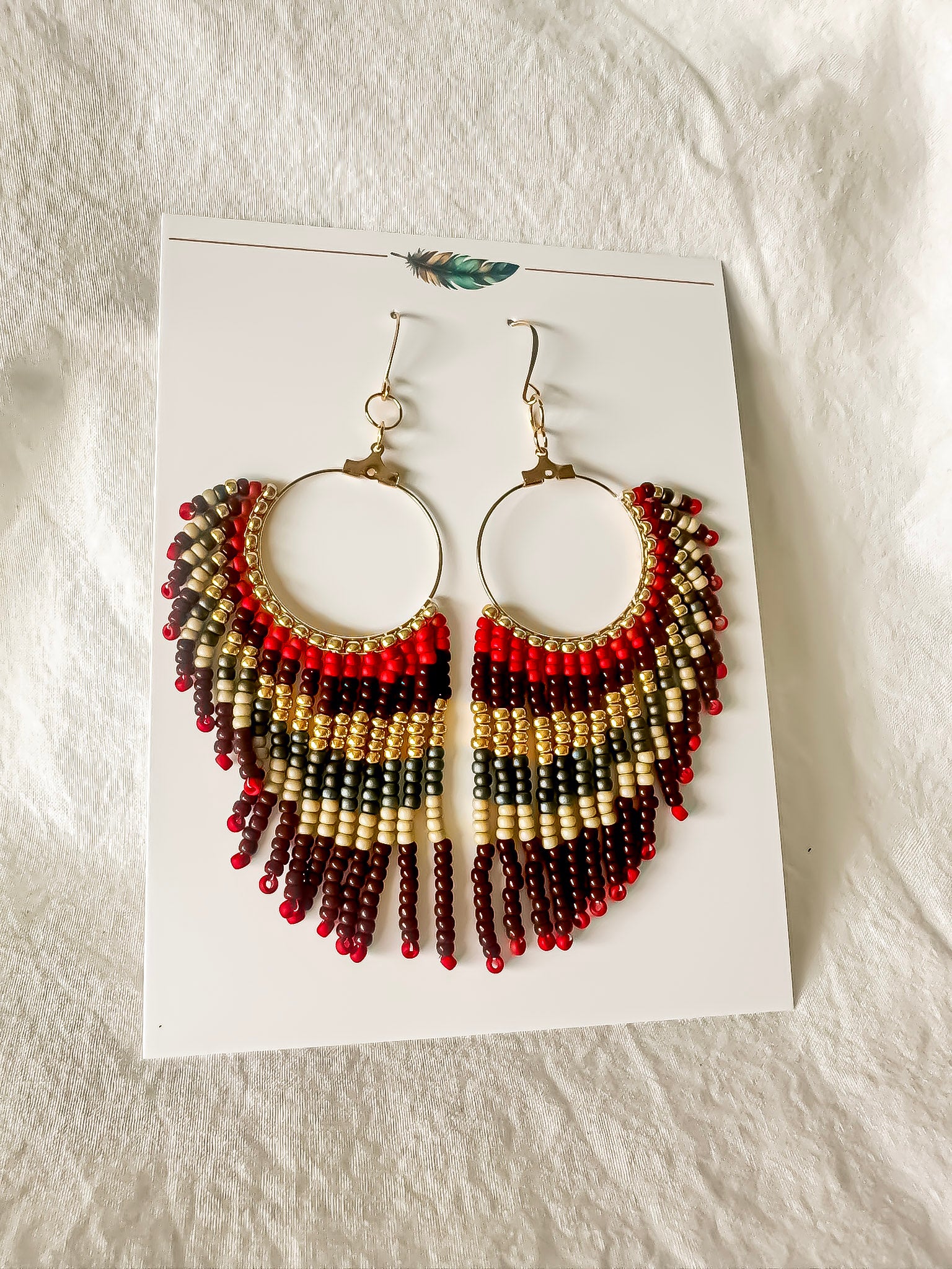 Indigenous Handmade Earrings - 'Osprey Wings' – Cree Craft