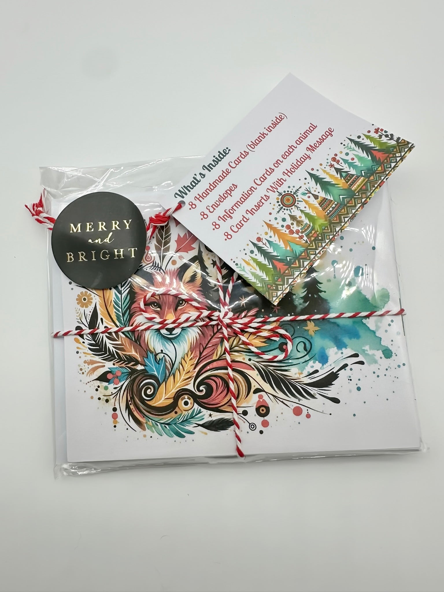 Handmade Holiday / Greeting Cards Set of 8 – Indigenous-Inspired Desig ...
